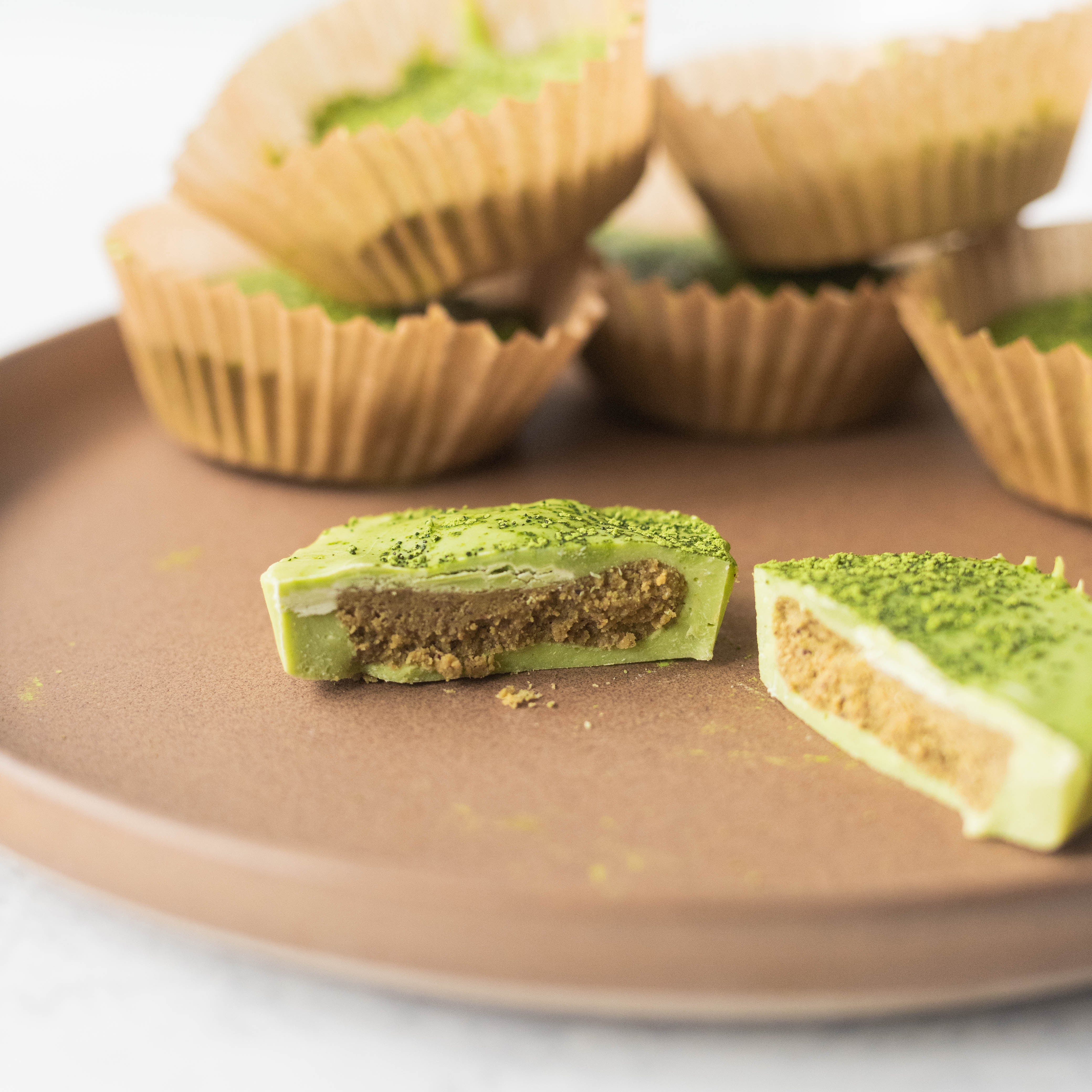 Matcha Pistachio Protein Cups - Sprout Living