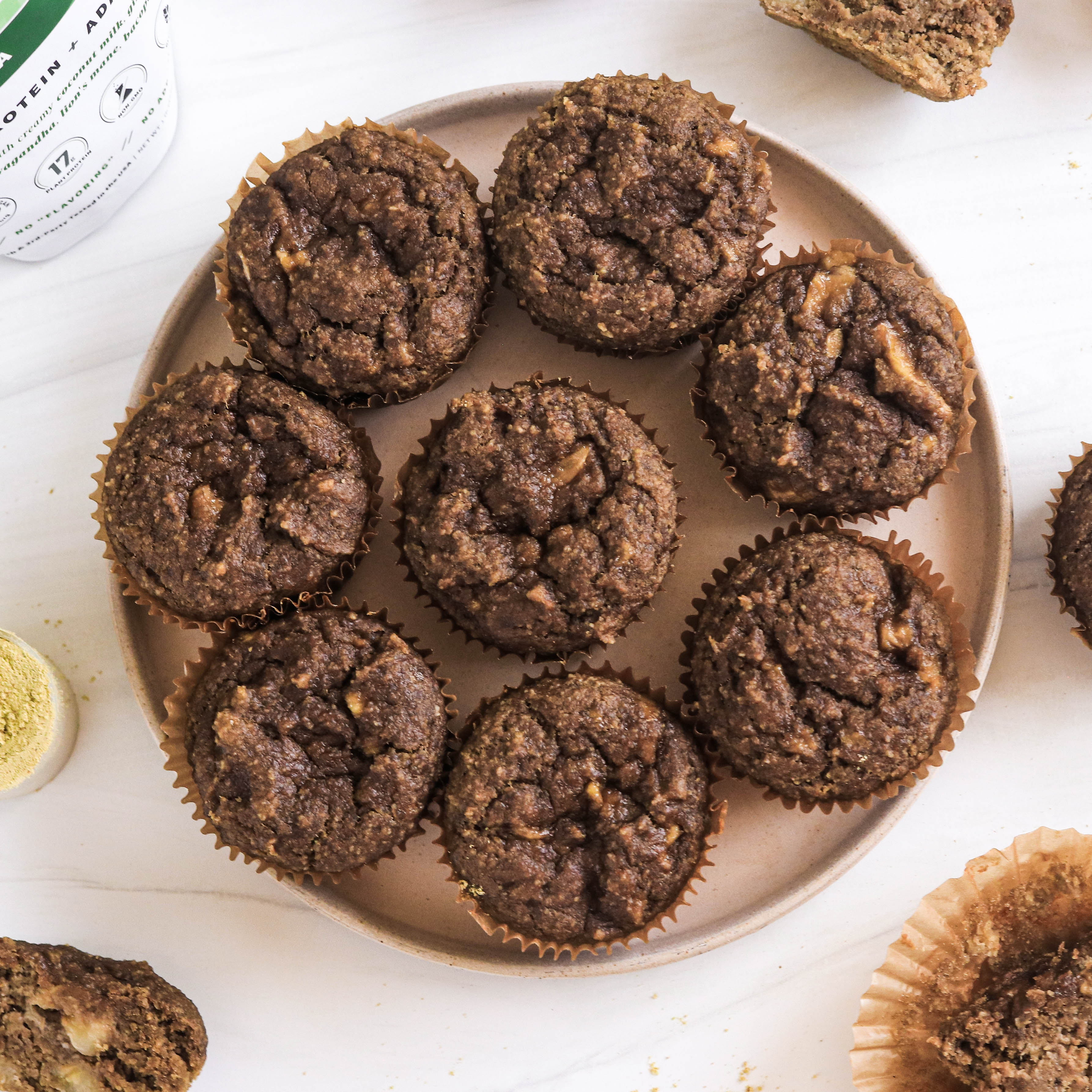 Matcha Banana Muffins - Sprout Living