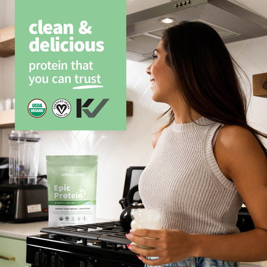 Organic Plant Protein + Adaptogens, Mindful Matcha. Additive Free ...
