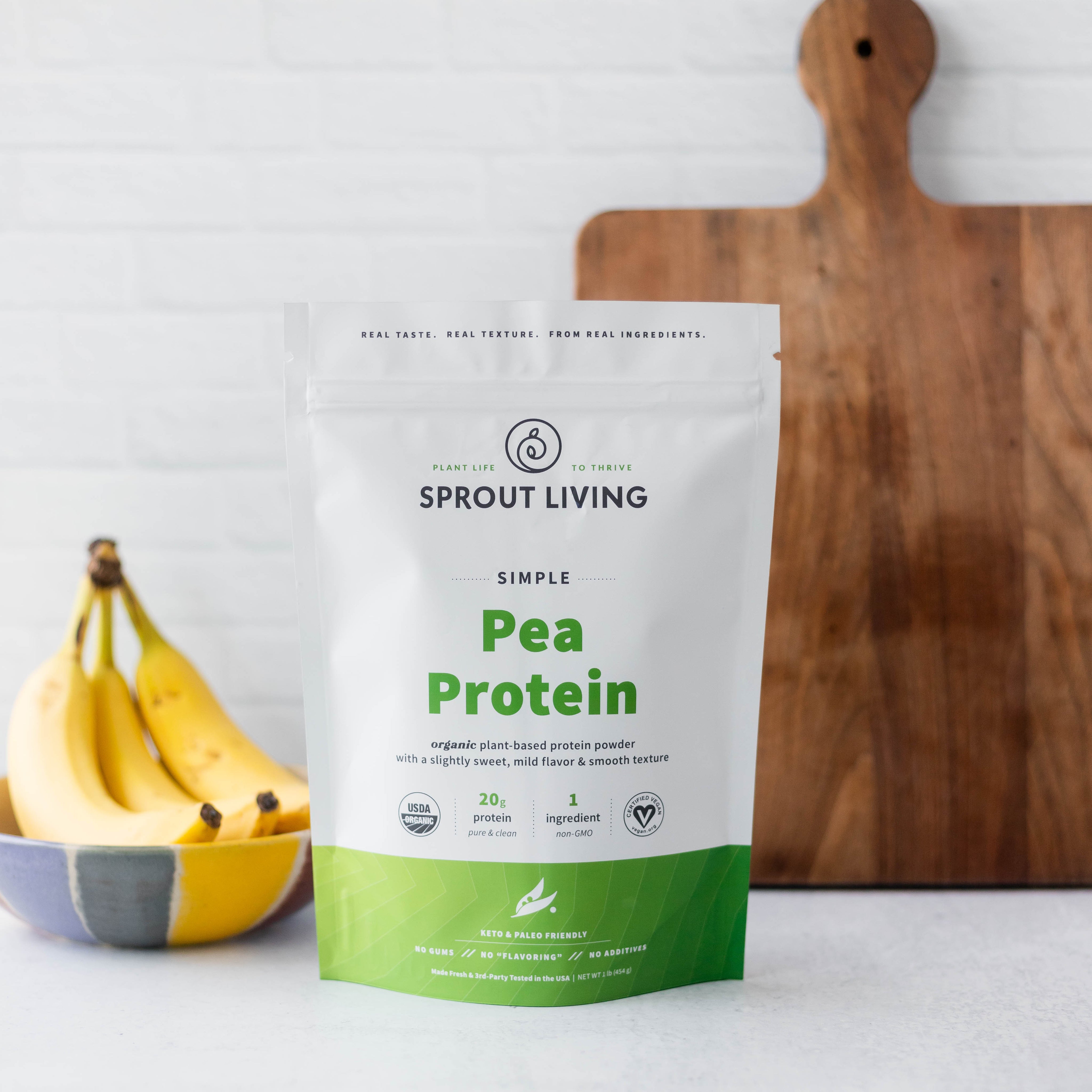 Organic Pea Protein. 100% Pure, Ultra-Clean, Complete, Additive-Free ...