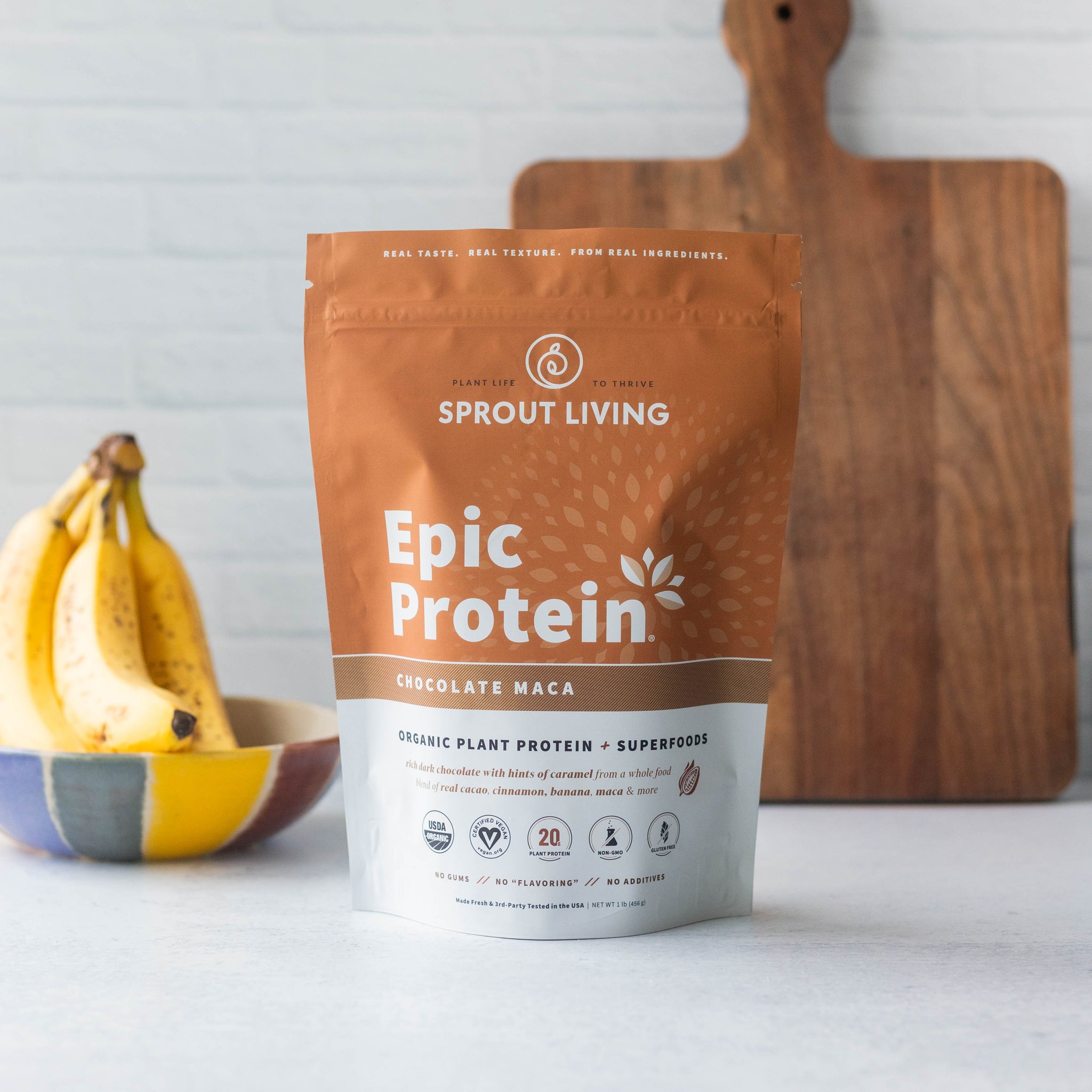 Organic Plant Protein + Superfoods, Chocolate Maca. Additive-Free ...