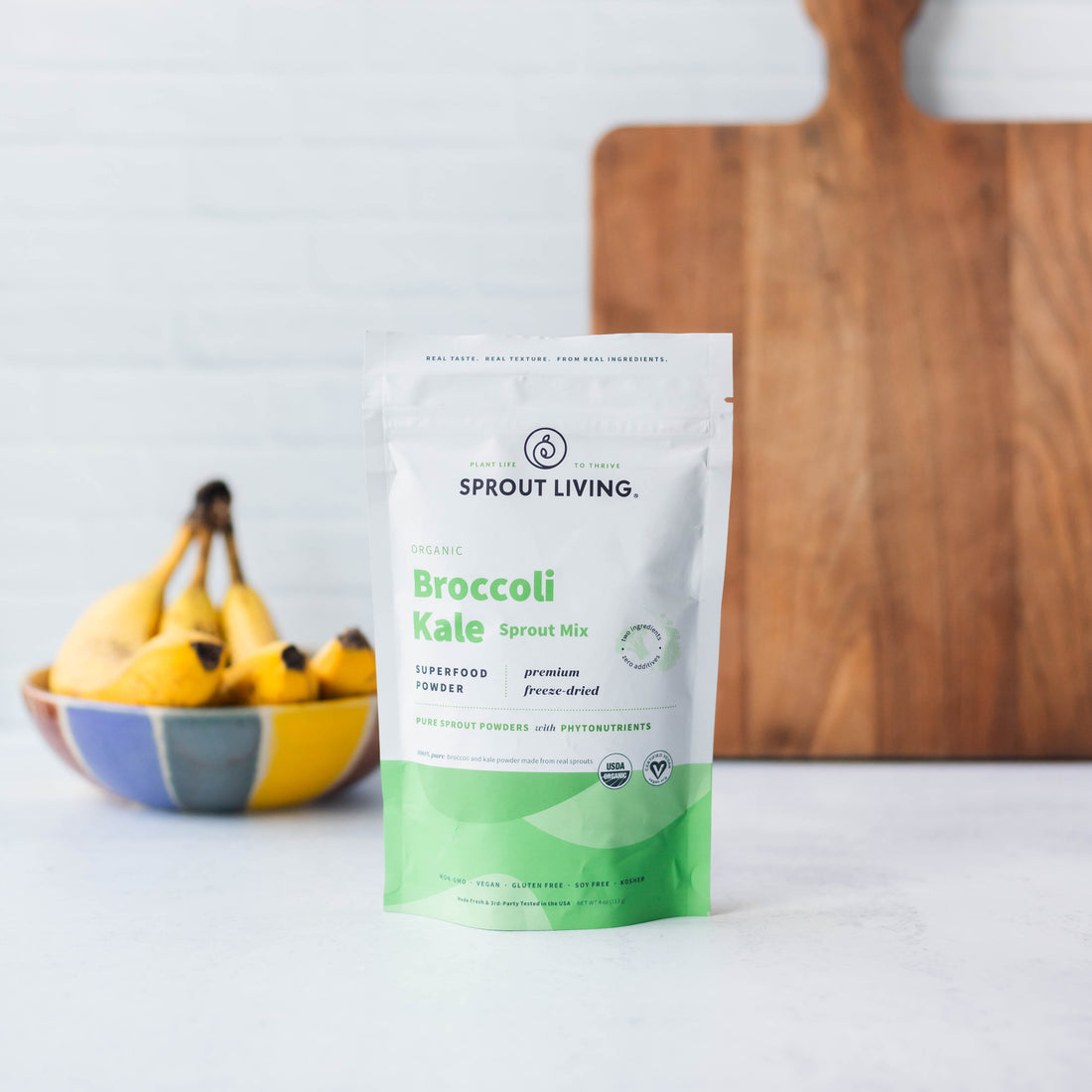 Broccoli & Kale Sprout Powder Mix, 4oz - Sprout Living