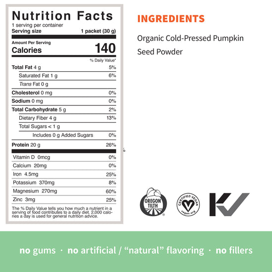 Pumpkin Seed Protein 30g | Organic & Vegan - Sprout Living