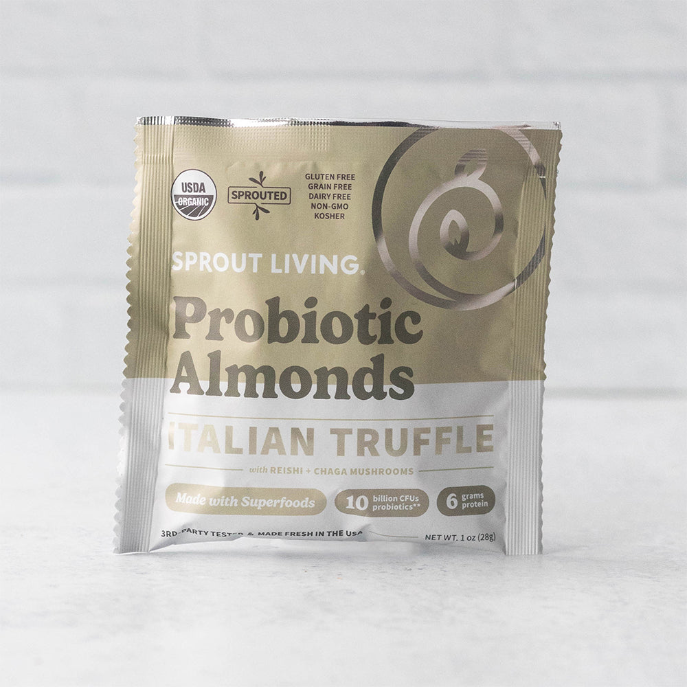Probiotic Almonds, Italian Truffle, 1oz - Sprout Living
