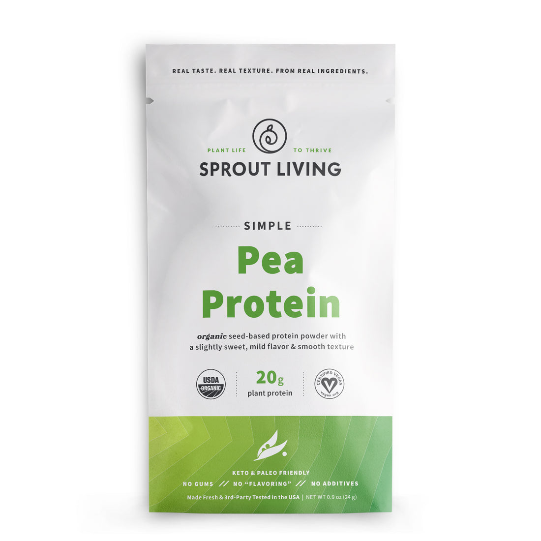 Organic Pea Protein. 100% Pure, Ultra-Clean, Complete, Additive-Free ...